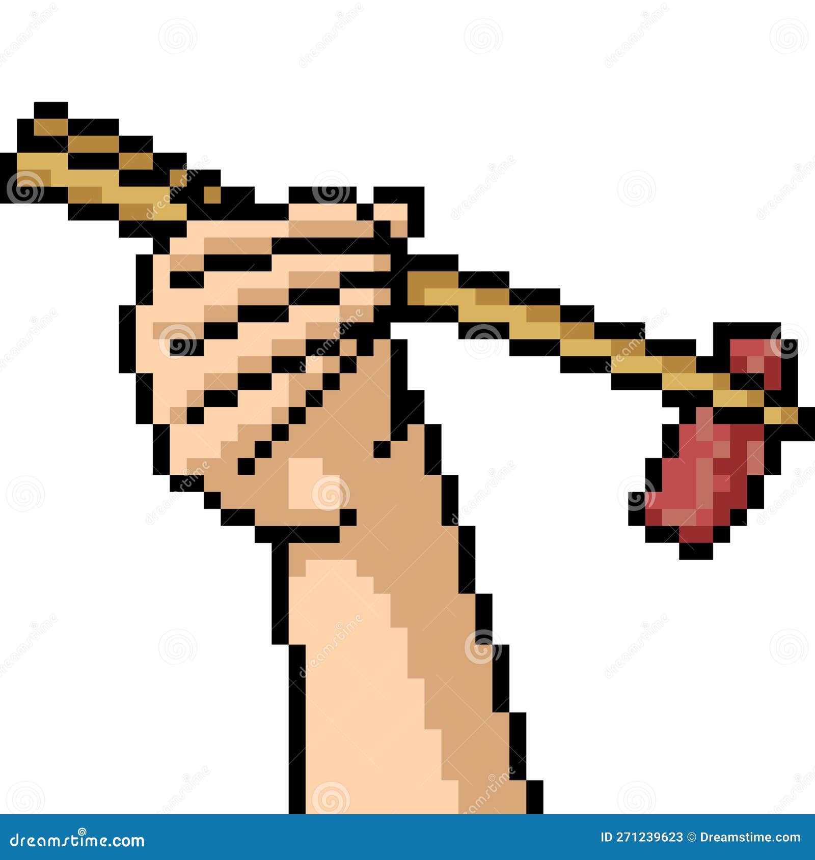 Pixel Art Chopstick Hold Meat Stock Vector - Illustration of barbecue ...