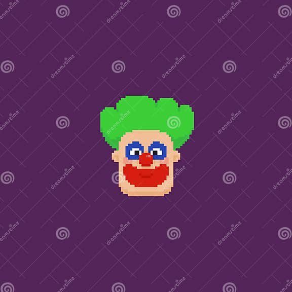 Pixel Art Clown ilustración del vector. Ilustración de circo - 111875595