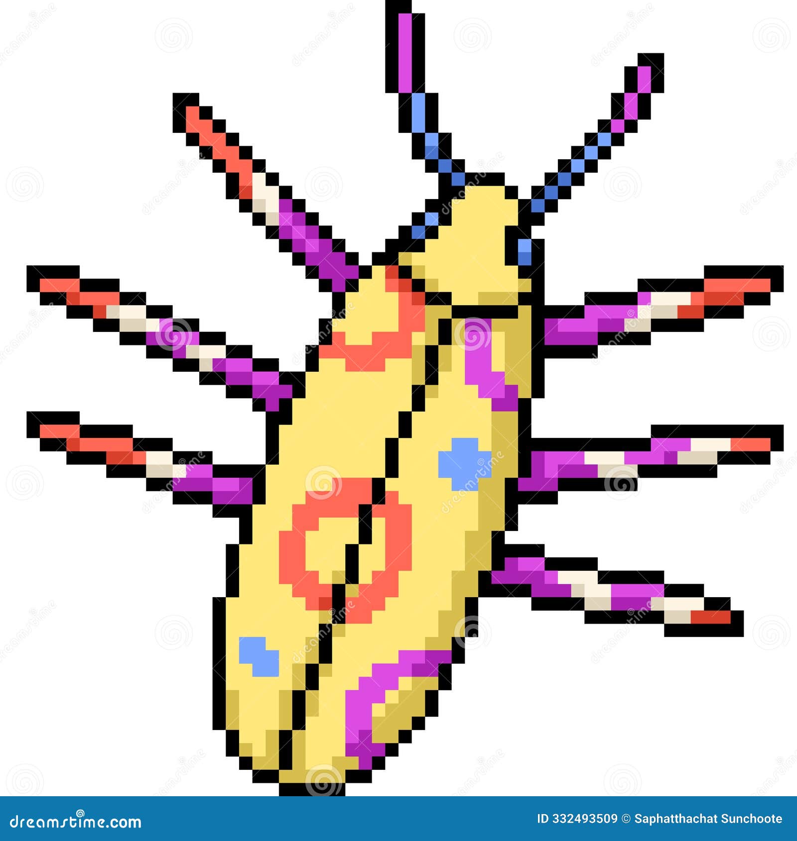 Cockroach Pixel Art. Insect 8 Bit. Beetle Digital. Bug Vector Il ...