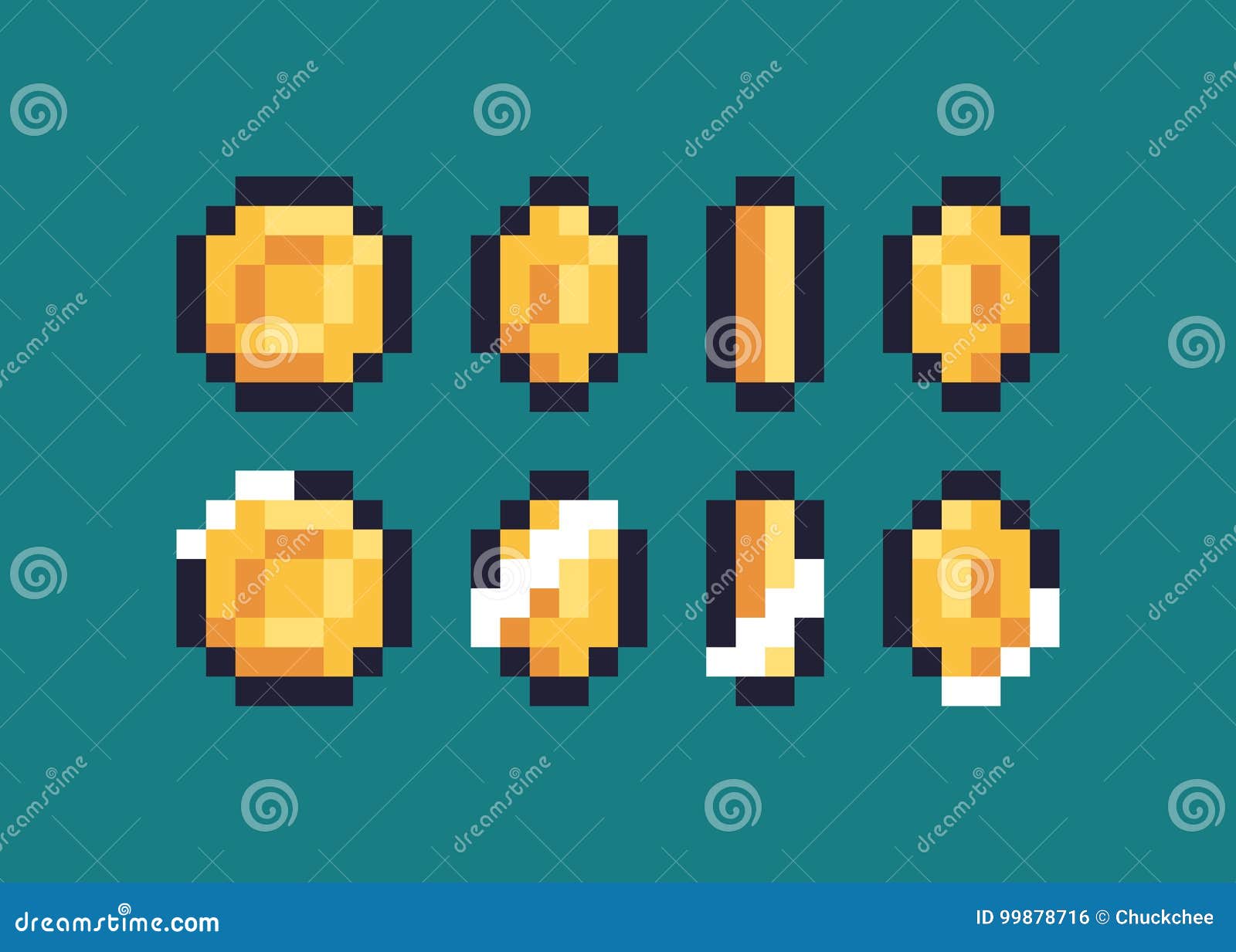Pixel Art Coin stock vector. Illustration of coin, simple - 99878716 Pixel Art Coin stock vector. Illustration of coin, simple - 99878716