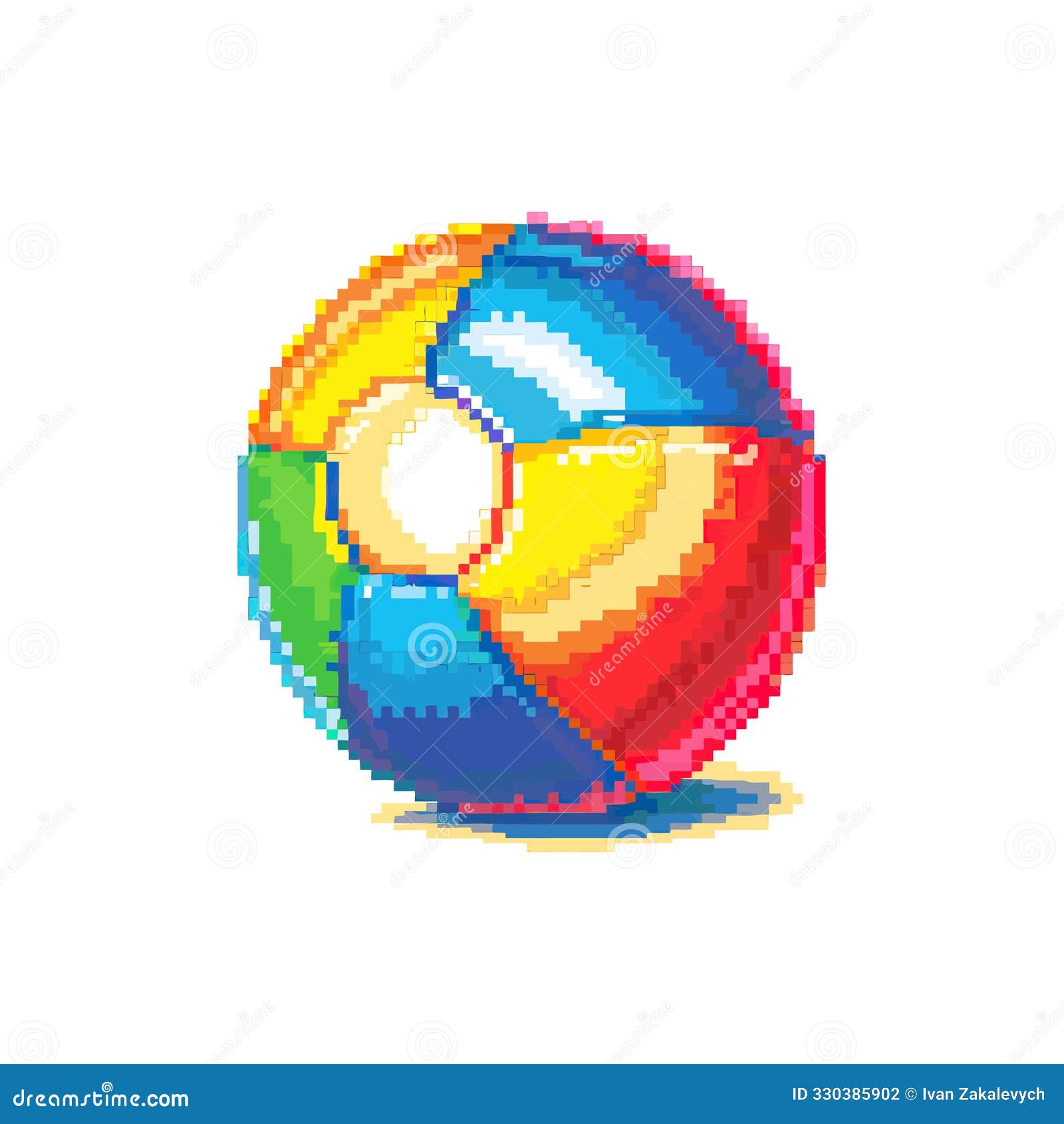Pixel Art Of Dog Sit Ball Vector Illustration | CartoonDealer.com ...