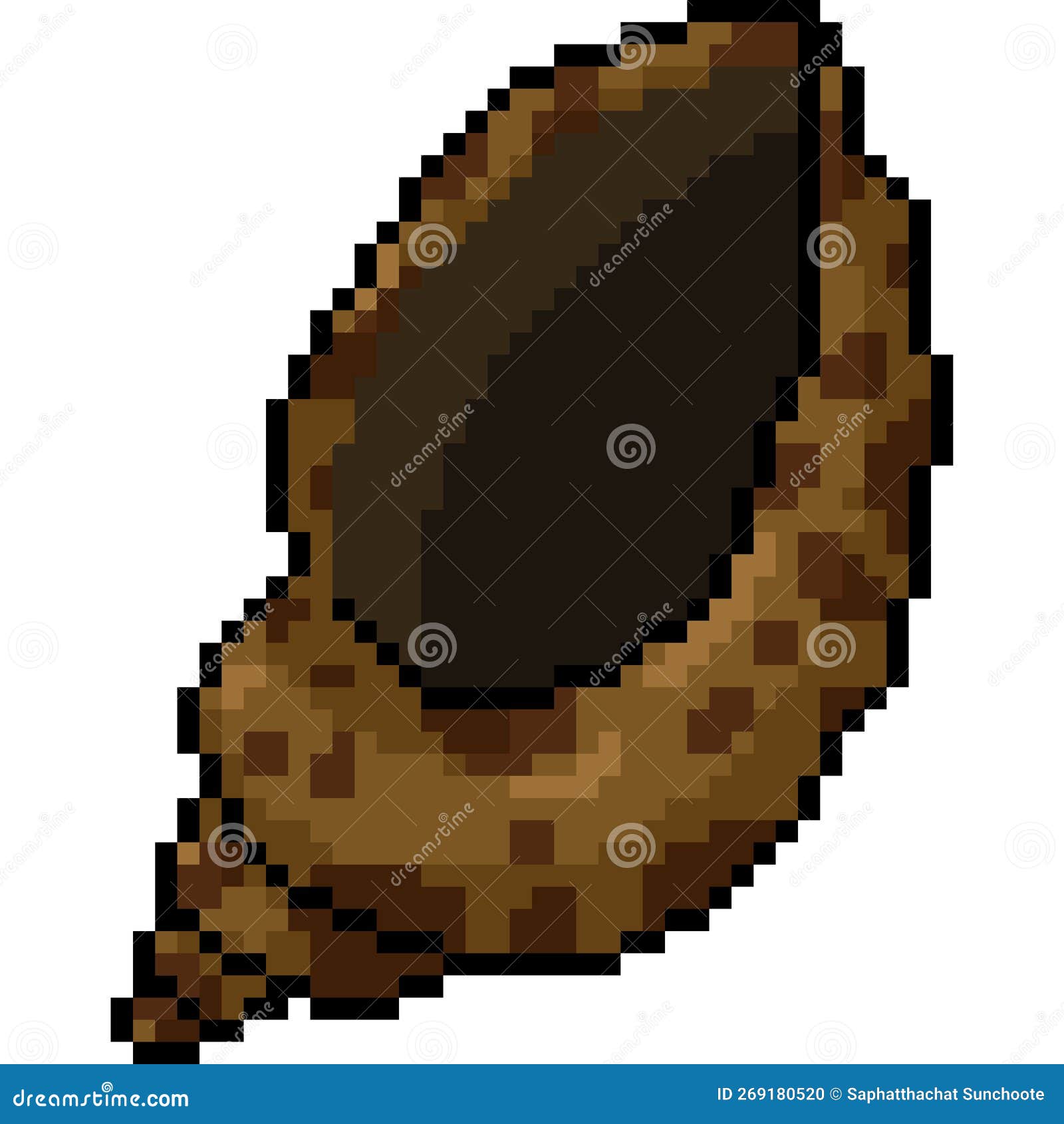 Pixel art conchiglia vuota illustrazione vettoriale. Illustrazione di ...