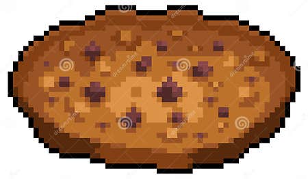 Pixel Art Cookie Vector Icon for 8bit Game Stock Vector - Illustration ...