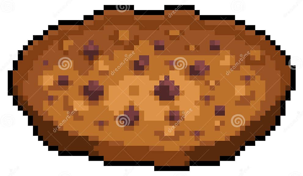 Pixel Art Cookie Vector Icon for 8bit Game Stock Vector - Illustration ...