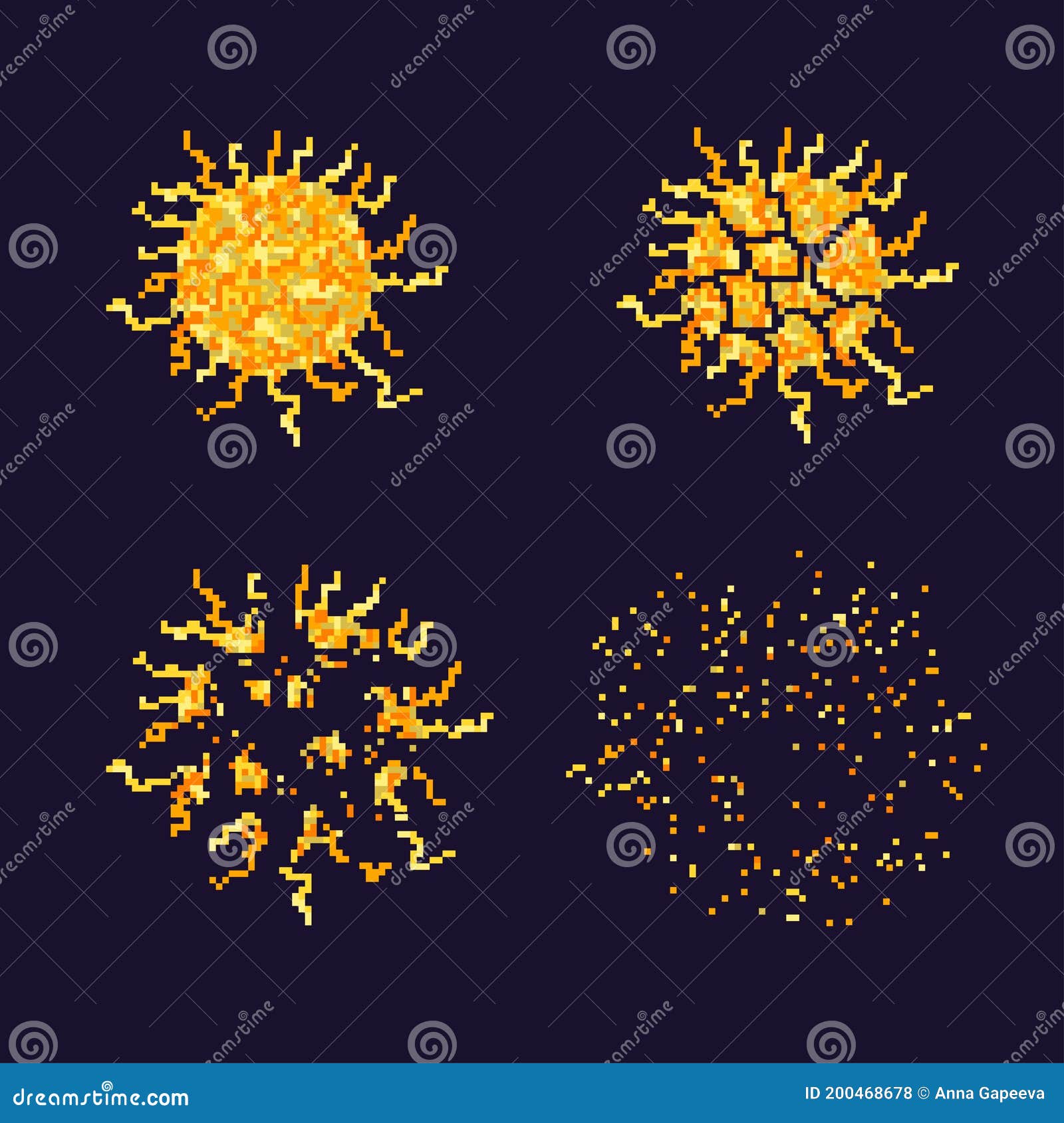 Pixel Art Covid-19 Virus Icon Set. Pixel Art Virus Icon Set. Animation ...