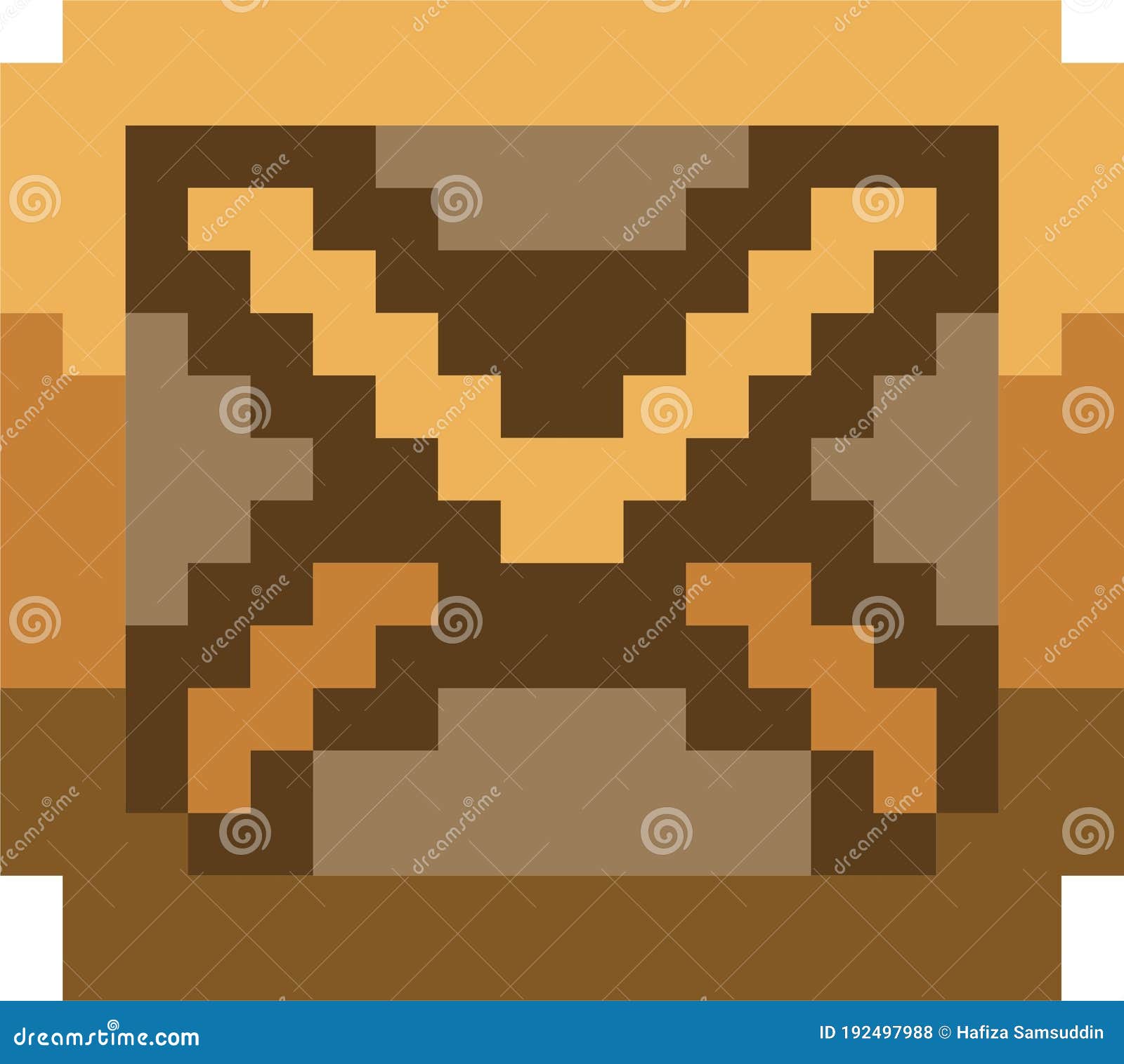 Pixel Art Crate. Vector Illustration Decorative Design Stock Vector ...