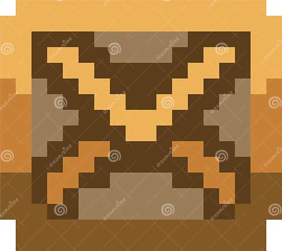 Pixel Art Crate. Vector Illustration Decorative Design Stock Vector ...