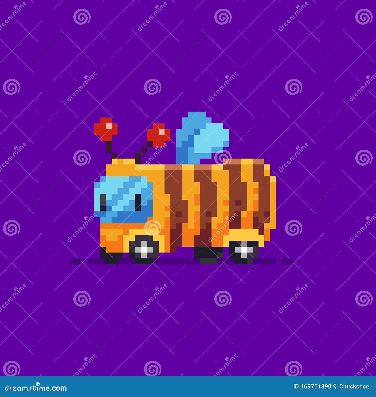Pixel art bumblebee bus stock vector. Illustration of isolated - 169701390