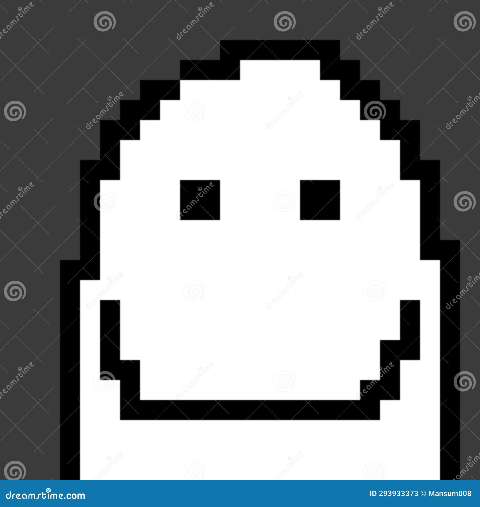 Pixel Art of Cute Ghost Cartoon Stock Illustration - Illustration of ...