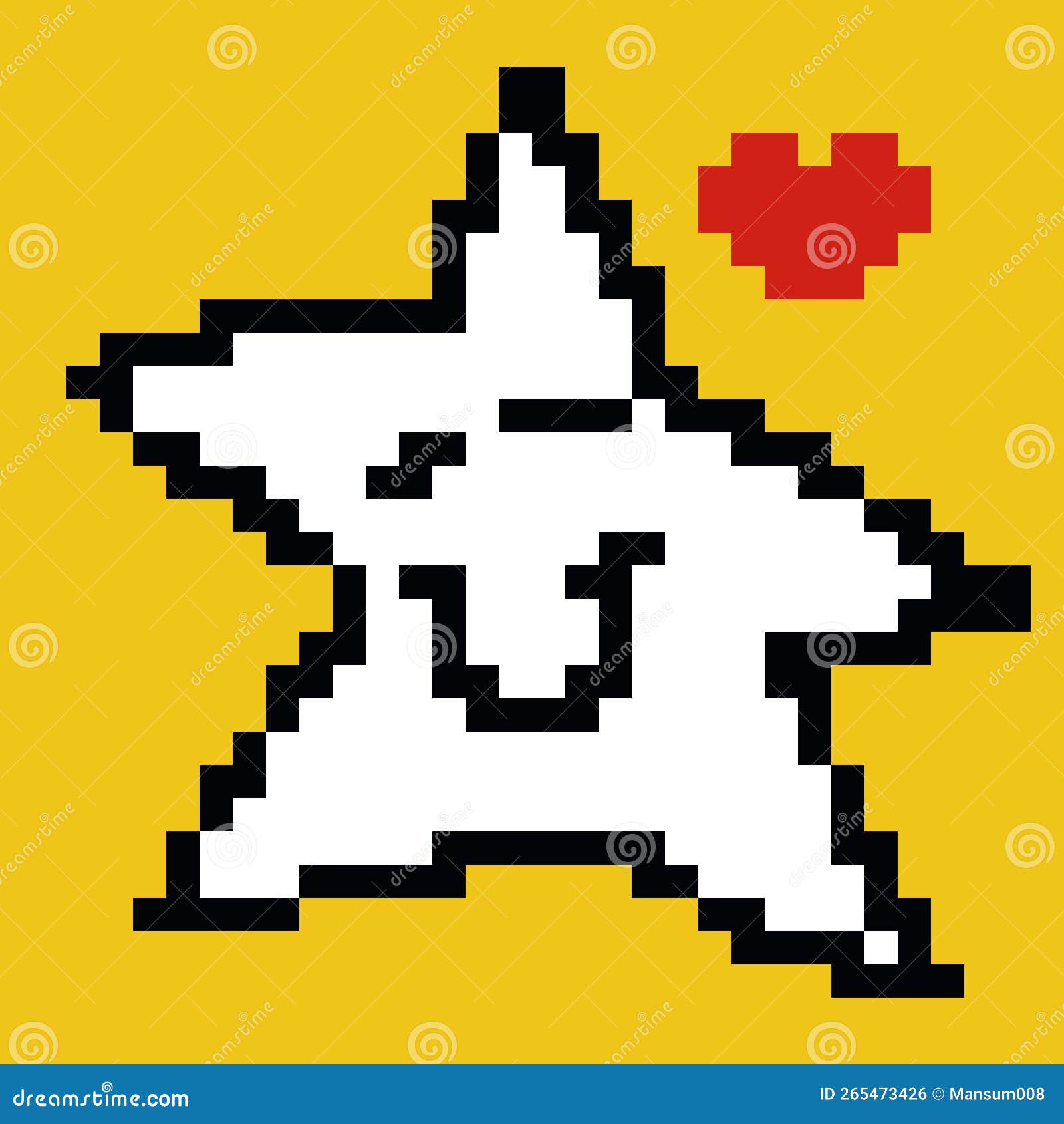 Pixel art of star cartoon stock illustration. Illustration of cartoon ...