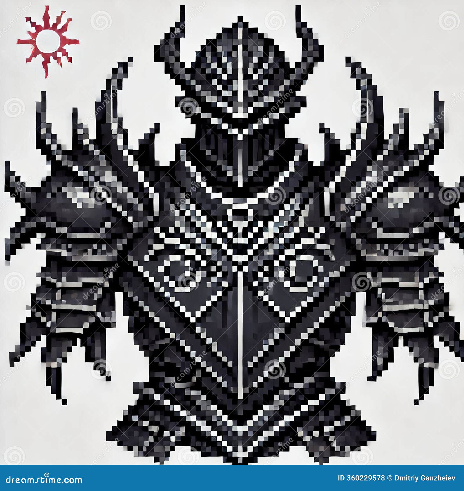 Pixel Armor Scale Vector Illustration | CartoonDealer.com #249248404
