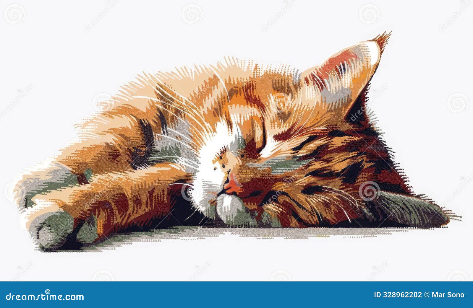 A Pixel Art Depiction of a Dynamic Orange Tabby Cat in Motion. Generate ...