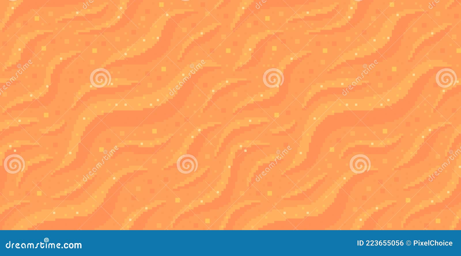 Pixel Art Desert Background. Seamless Sand Texture Backdrop Vector ...