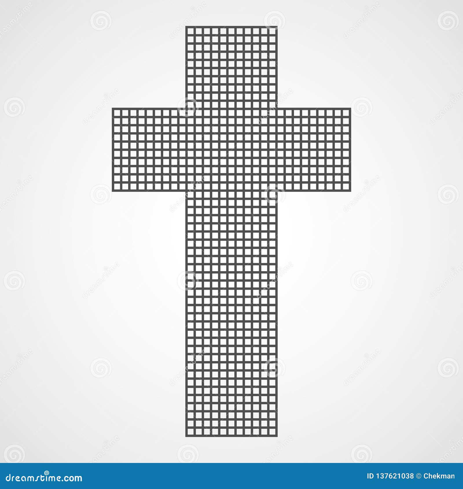 Pixel Art Design of Christian Cross. Vector Illustration Stock ...