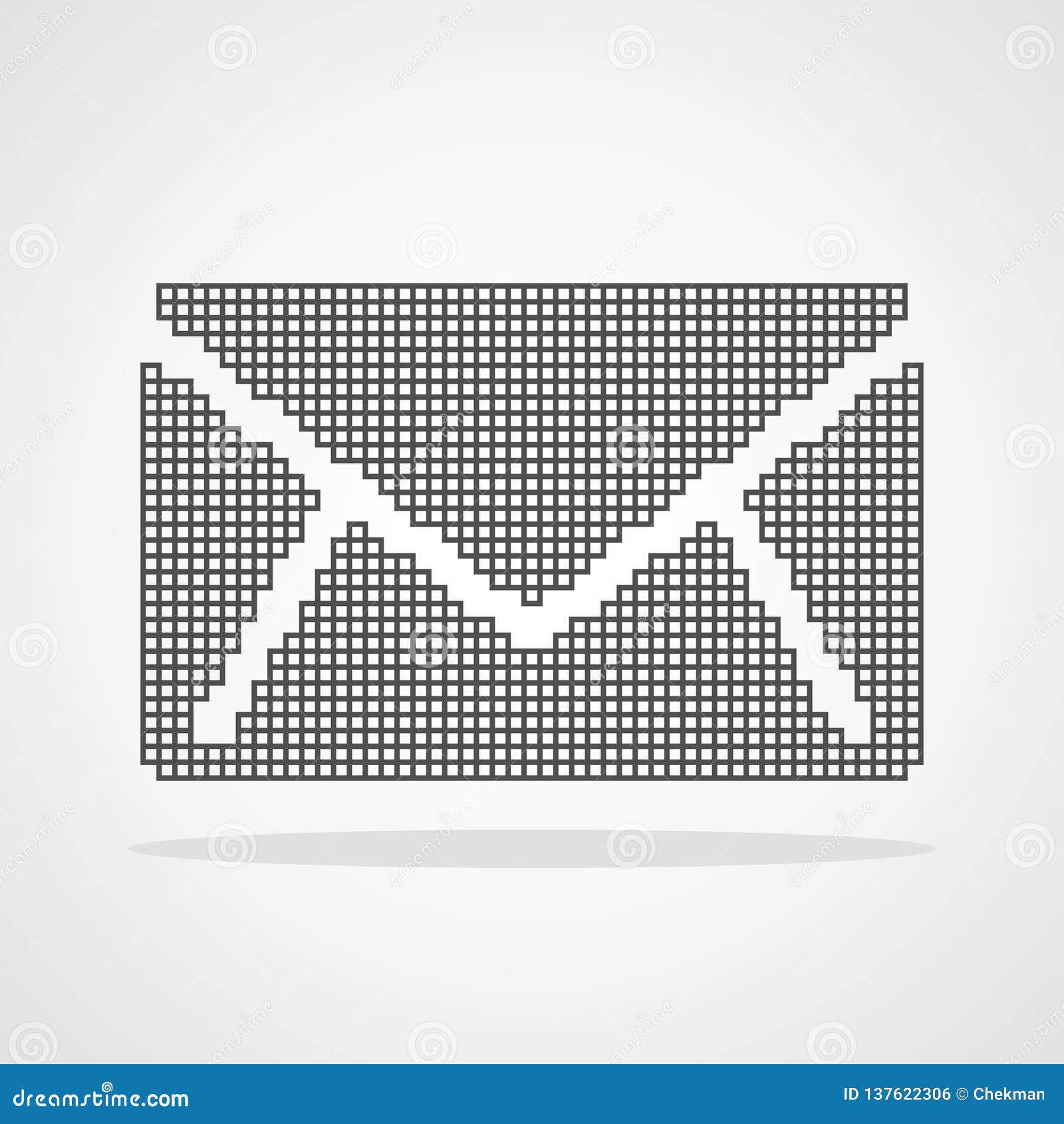 Pixel Art Design of a Envelope Icon. Vector Illustration Stock ...