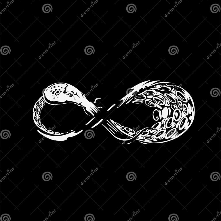 Pixel Art Design of the Infinity Logo Vector Illustration. Stock Vector ...