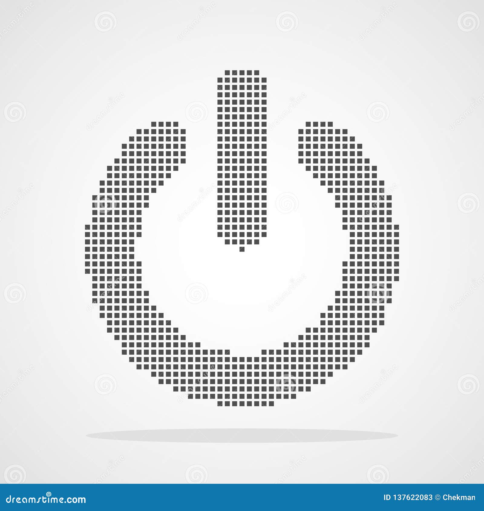 Pixel Art Design of Power Button. Vector Illustration Stock ...