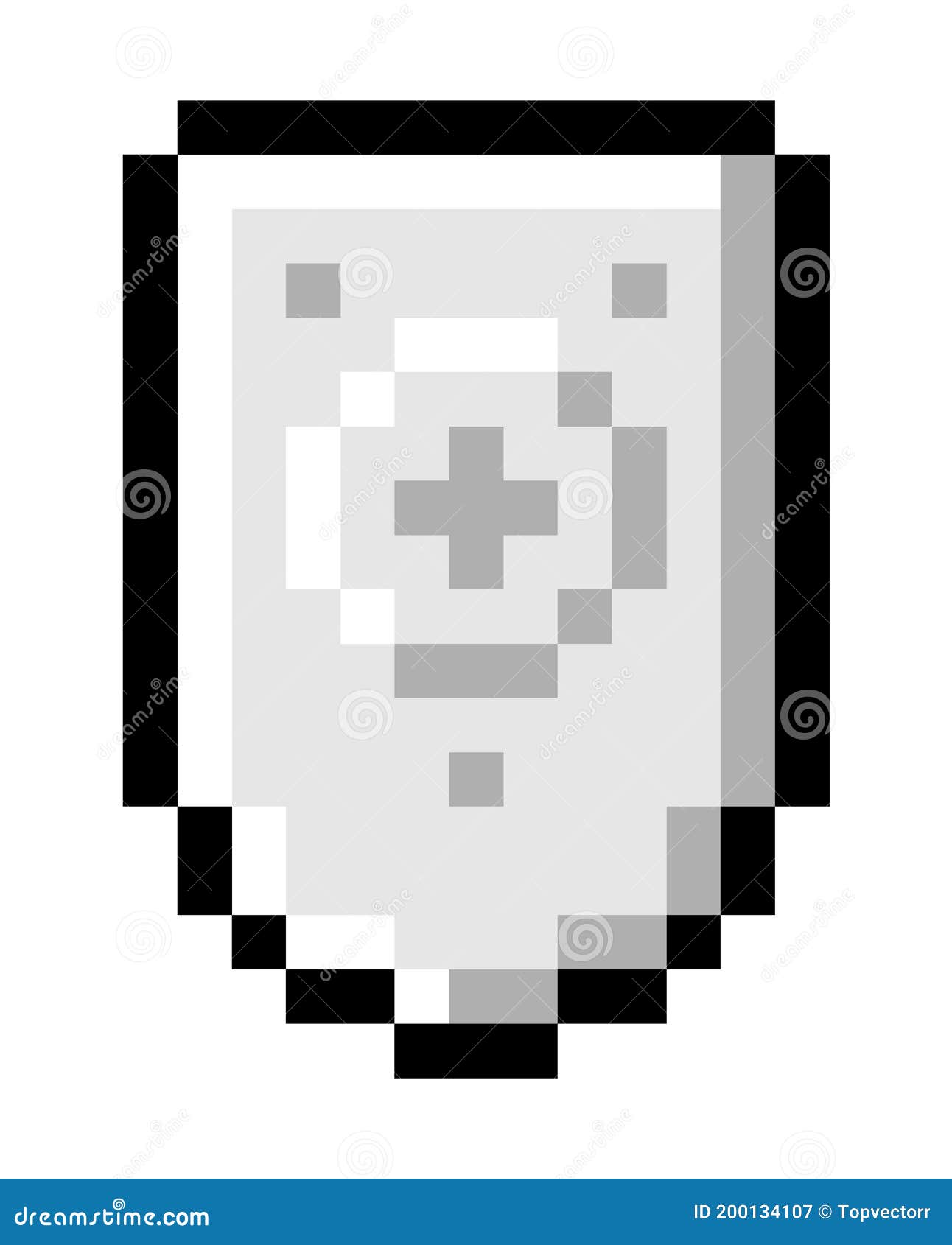 Pixel Art Design of a Shield Icon. Vector Illustration. Abstract Shield ...