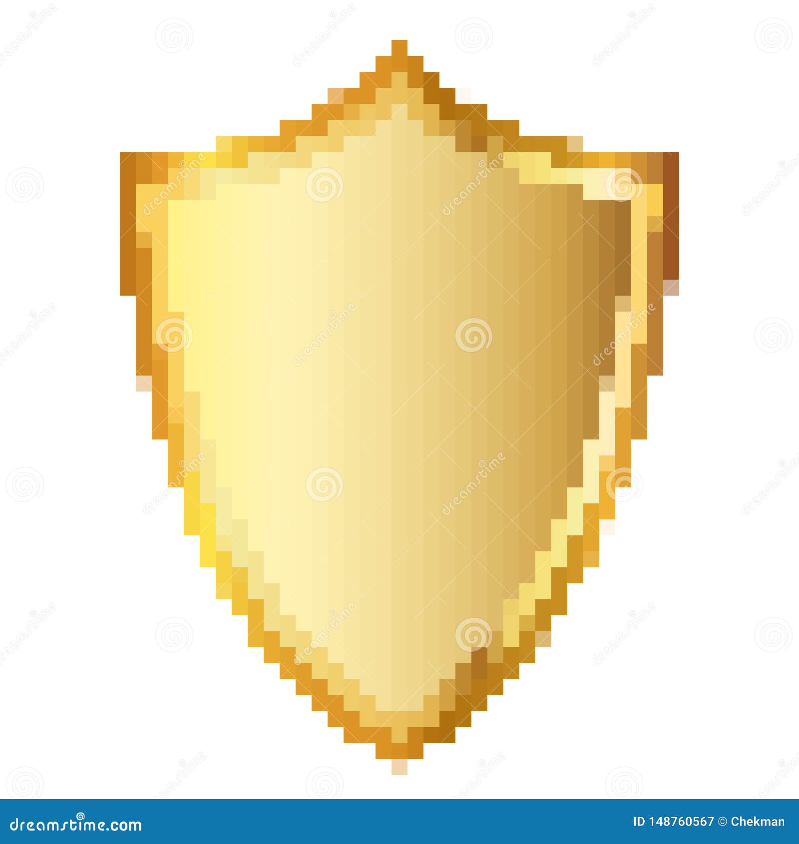 Pixel Art Design of Shield. Vector Illustration Stock Illustration ...