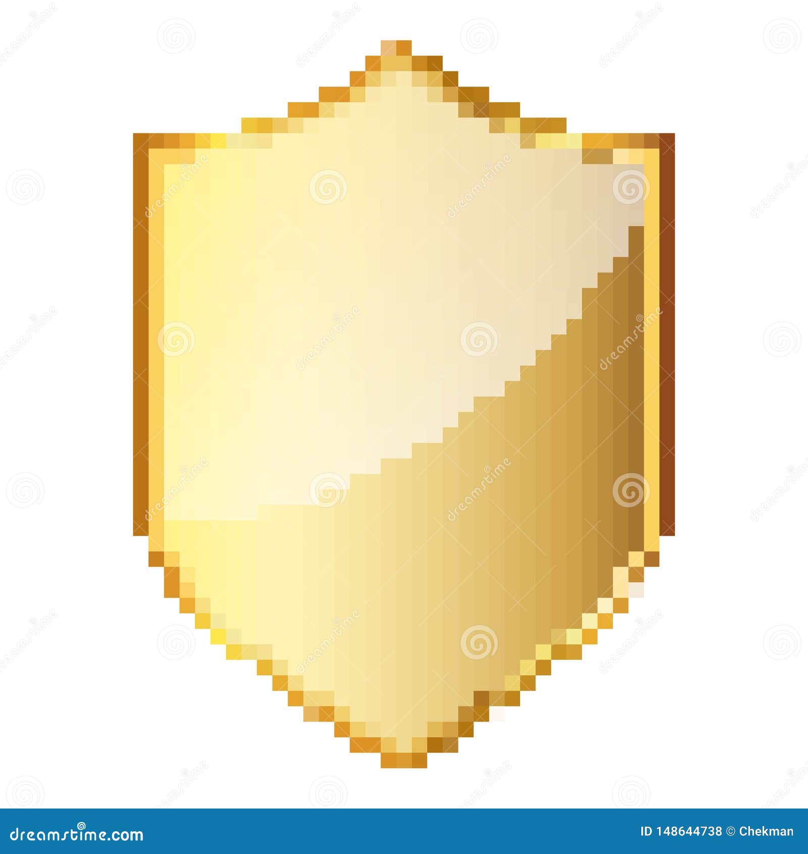 Pixel Art Design of Shield. Vector Illustration Stock Illustration ...