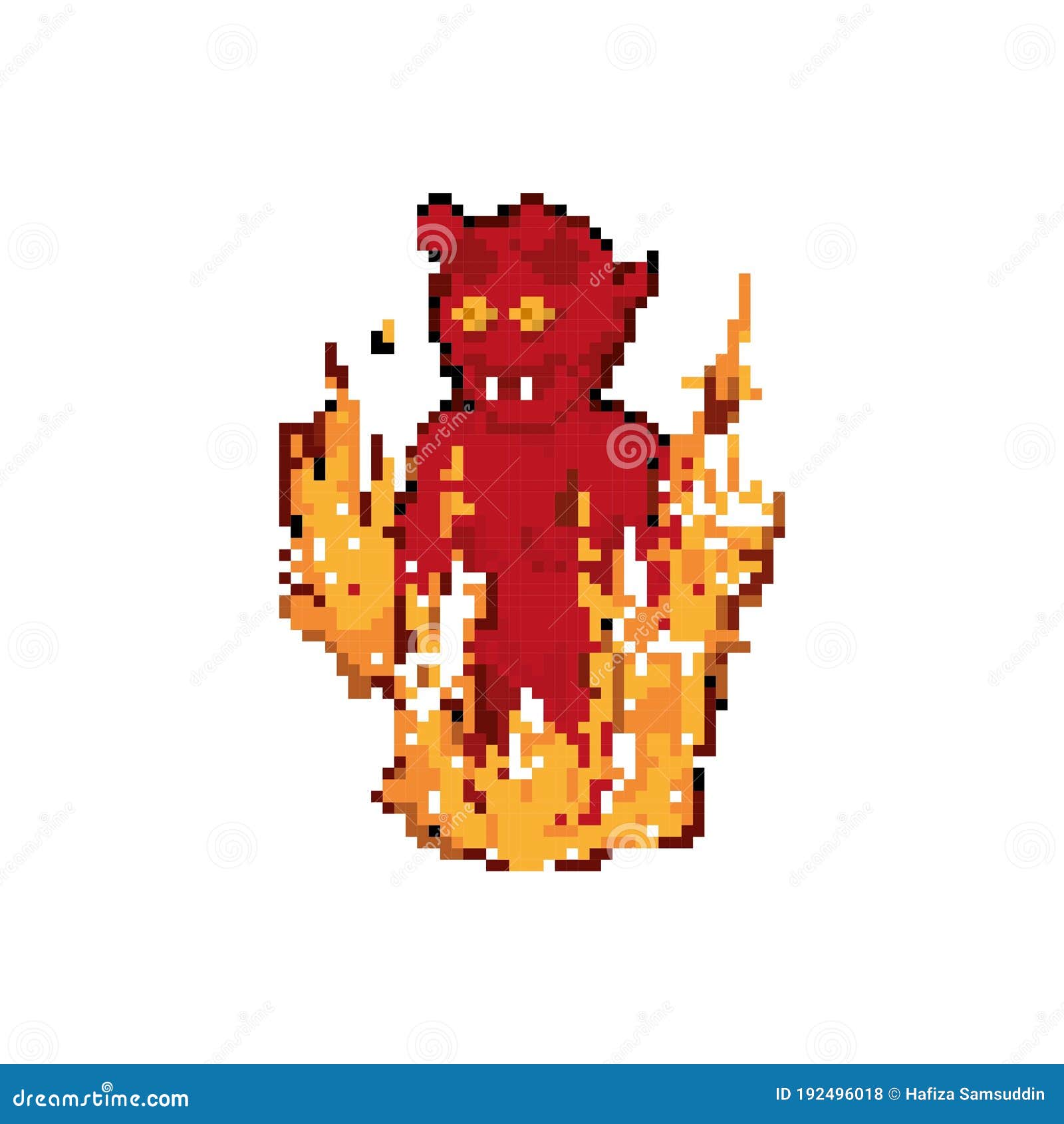 Pixel Art Devil. Vector Illustration Decorative Design Stock Vector ...