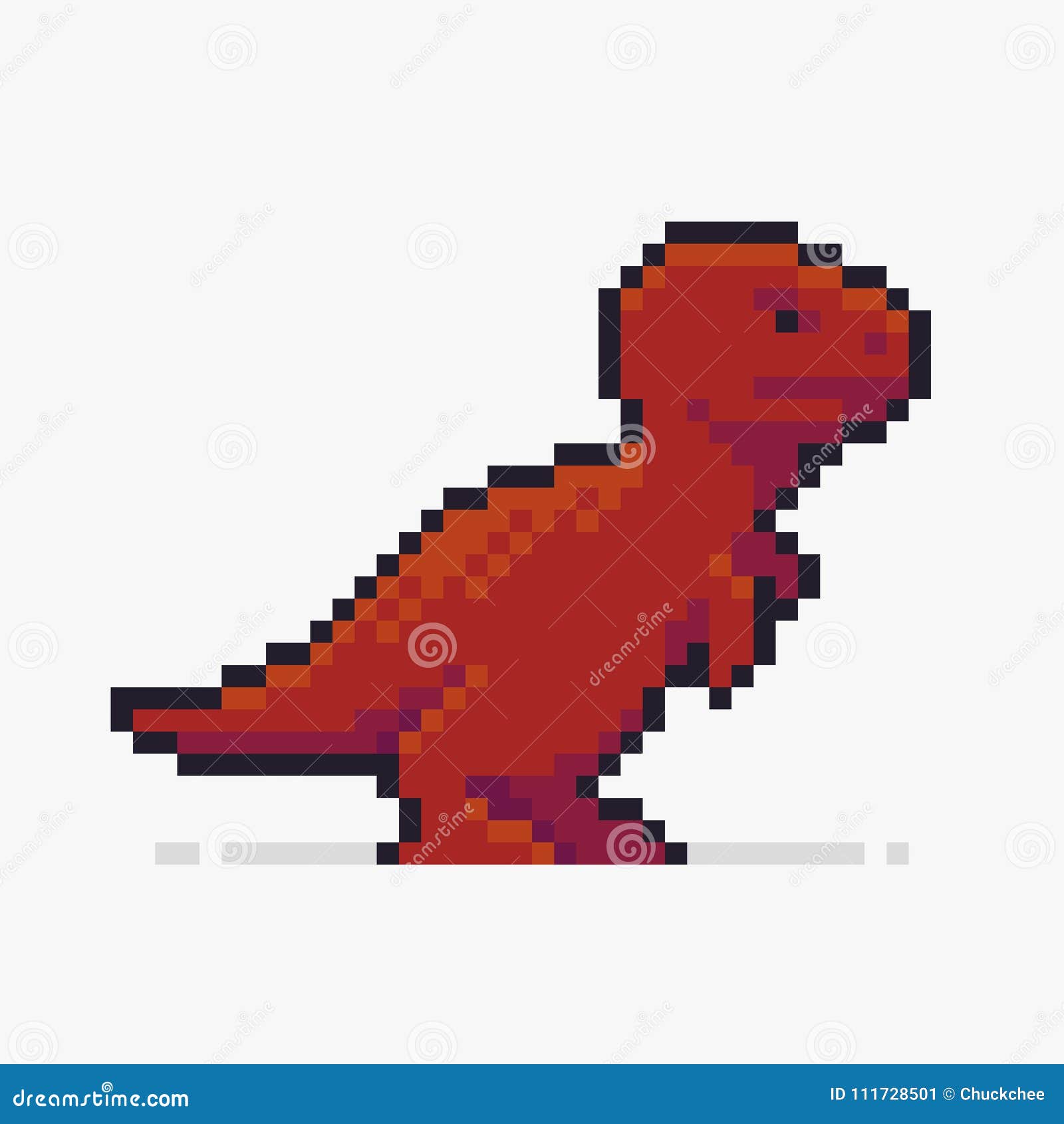 Triceratops Pixel Art Dinosaur Video Game Cartoon Vector Illustration ...