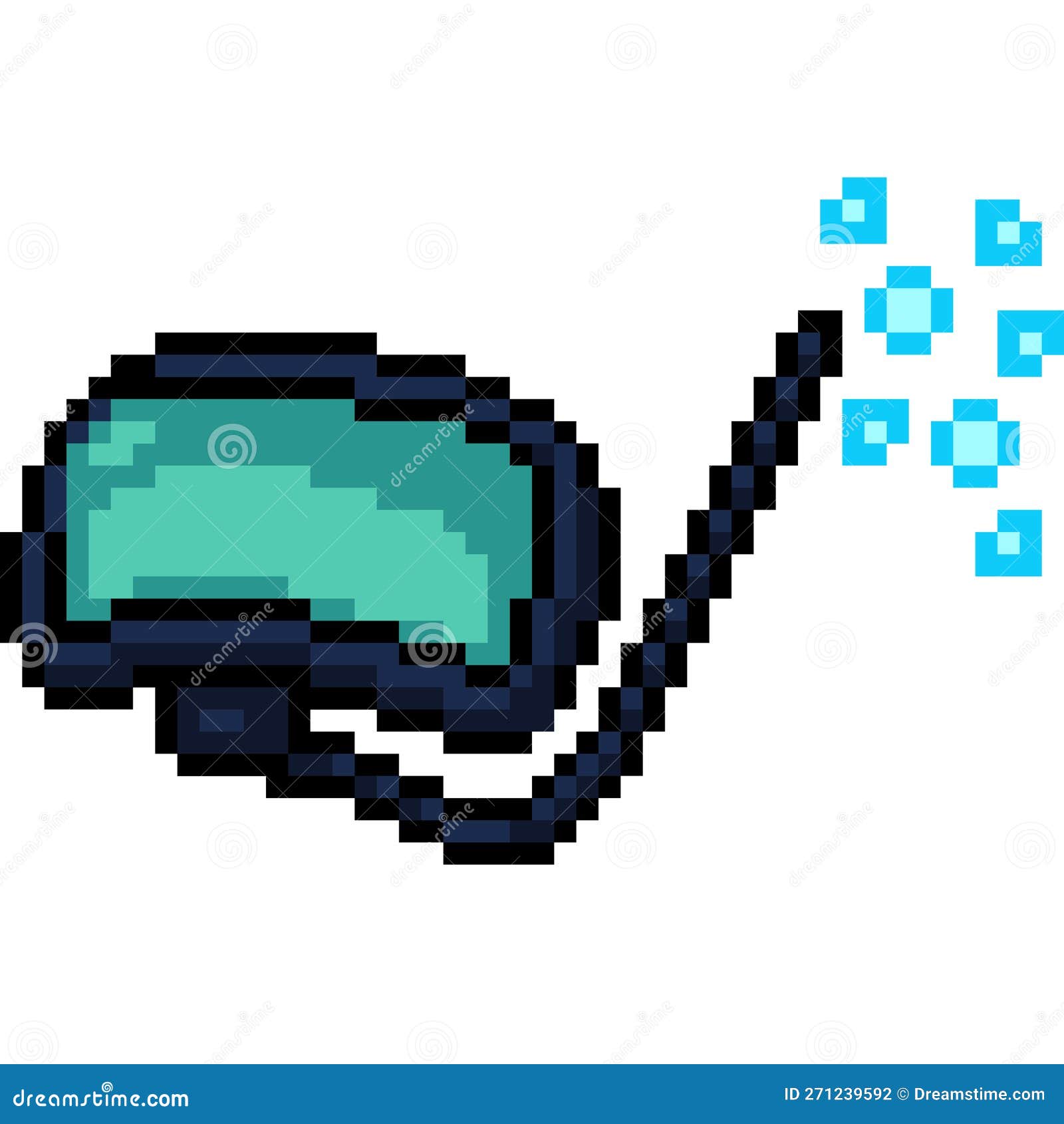Pixel Art Diving Goggle Tube Stock Vector - Illustration of cute, dive ...