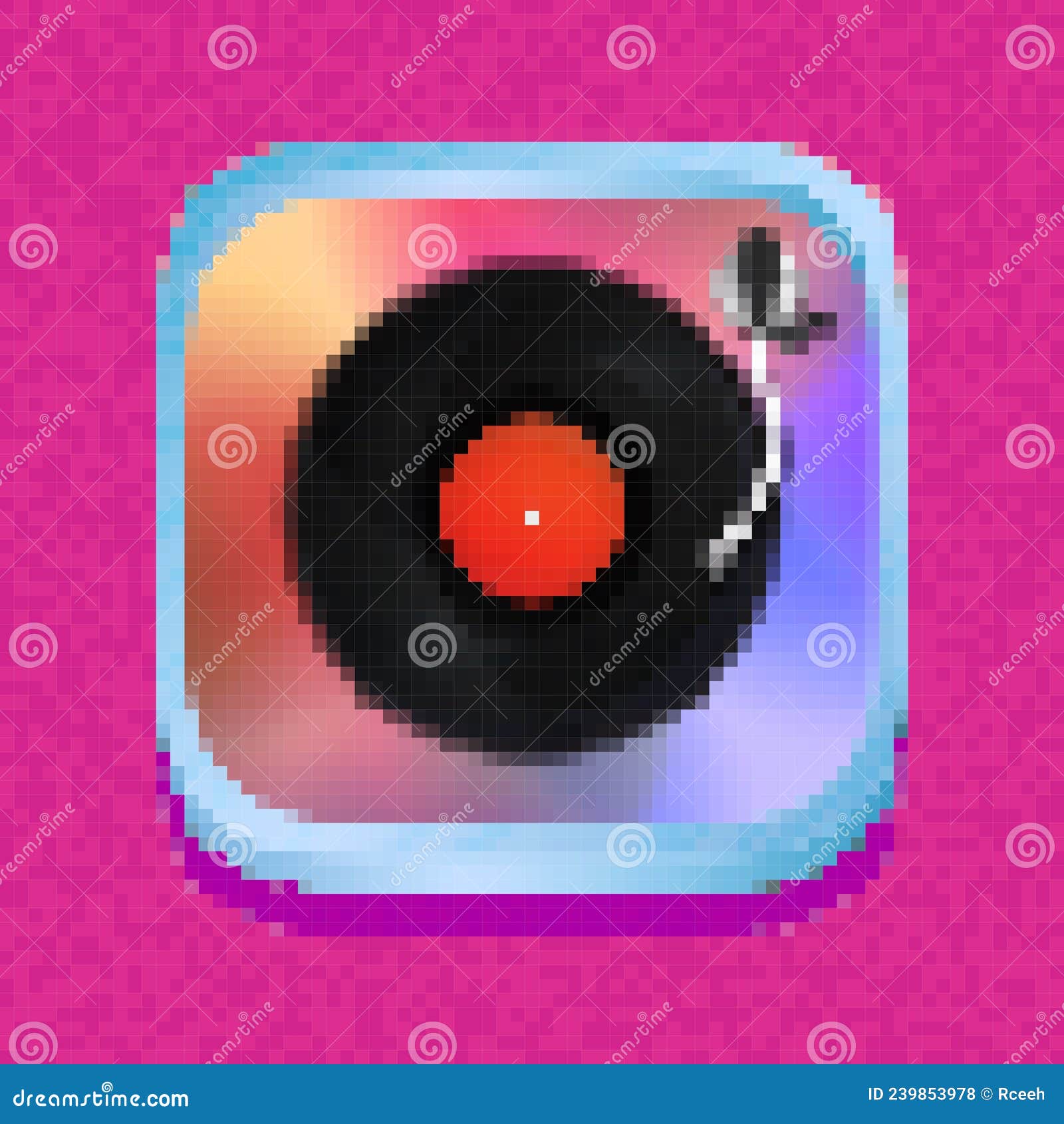 Pixel art DJ icon stock vector. Illustration of gadget - 239853978