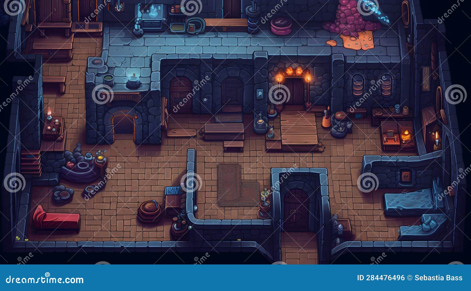 Dungeon 3D Background Royalty-Free Stock Photography | CartoonDealer ...