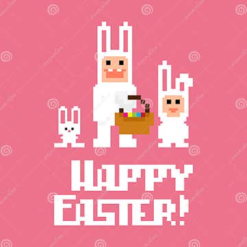 Pixel art easter stock illustration. Illustration of ears - 29667409