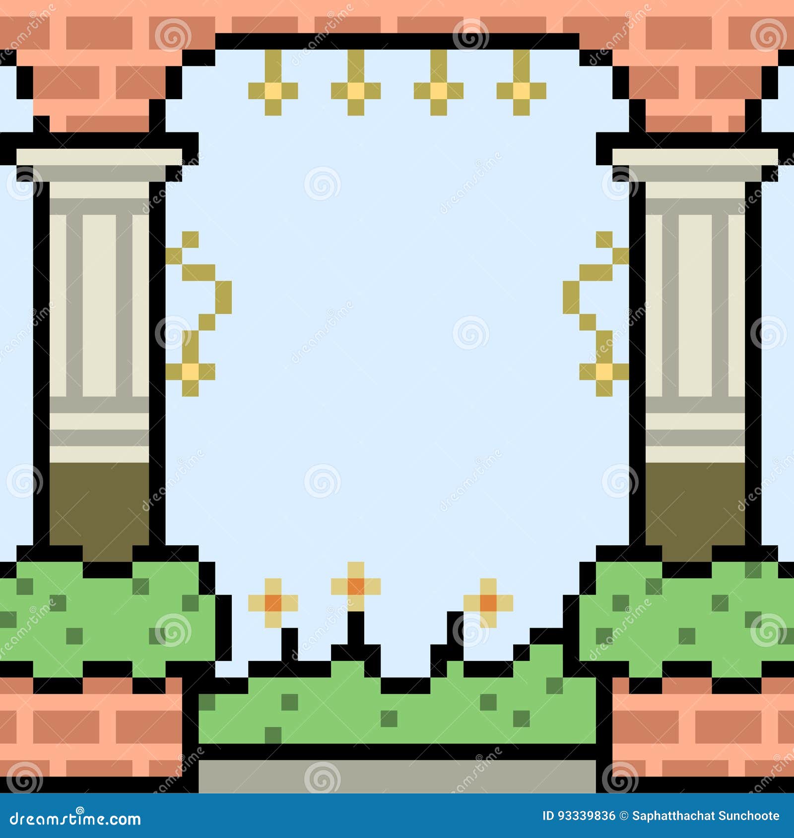 Pixel art elegant scene stock vector. Illustration of vector - 93339836