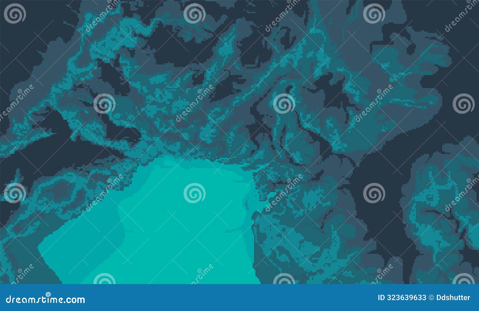 Pixel Art Evil Blue Sky. Cloudy Sky Retro Vector Illustration. Stock ...