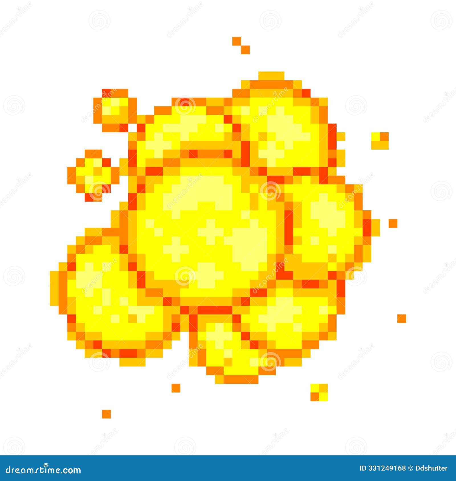 Pixel Art Explosion. Bang 8-bit Retro Game Style Vector Illustration ...