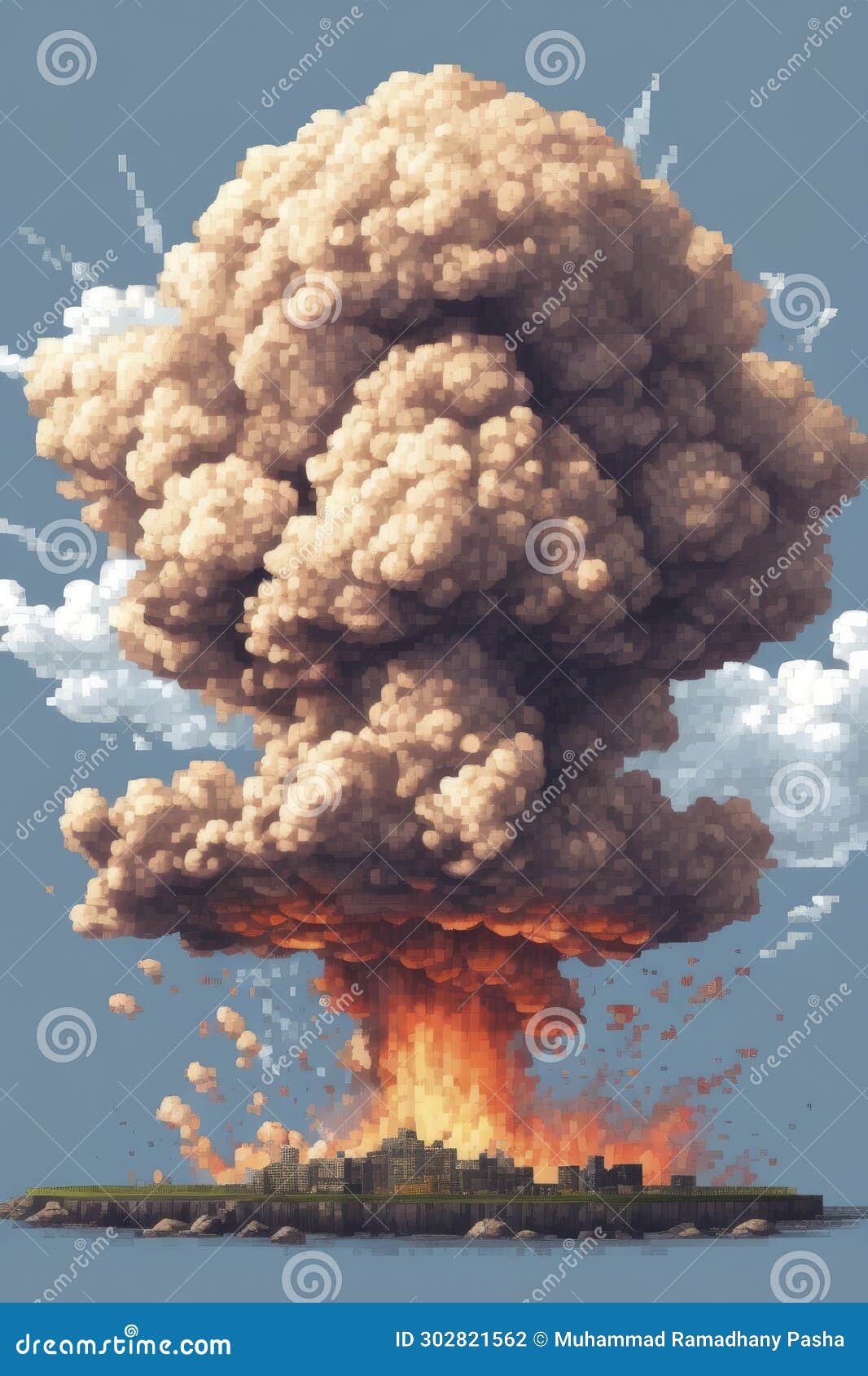 Pixel Art Explosion and Burst Animate Sprites. Vector 8 Bit Boom, Blast ...