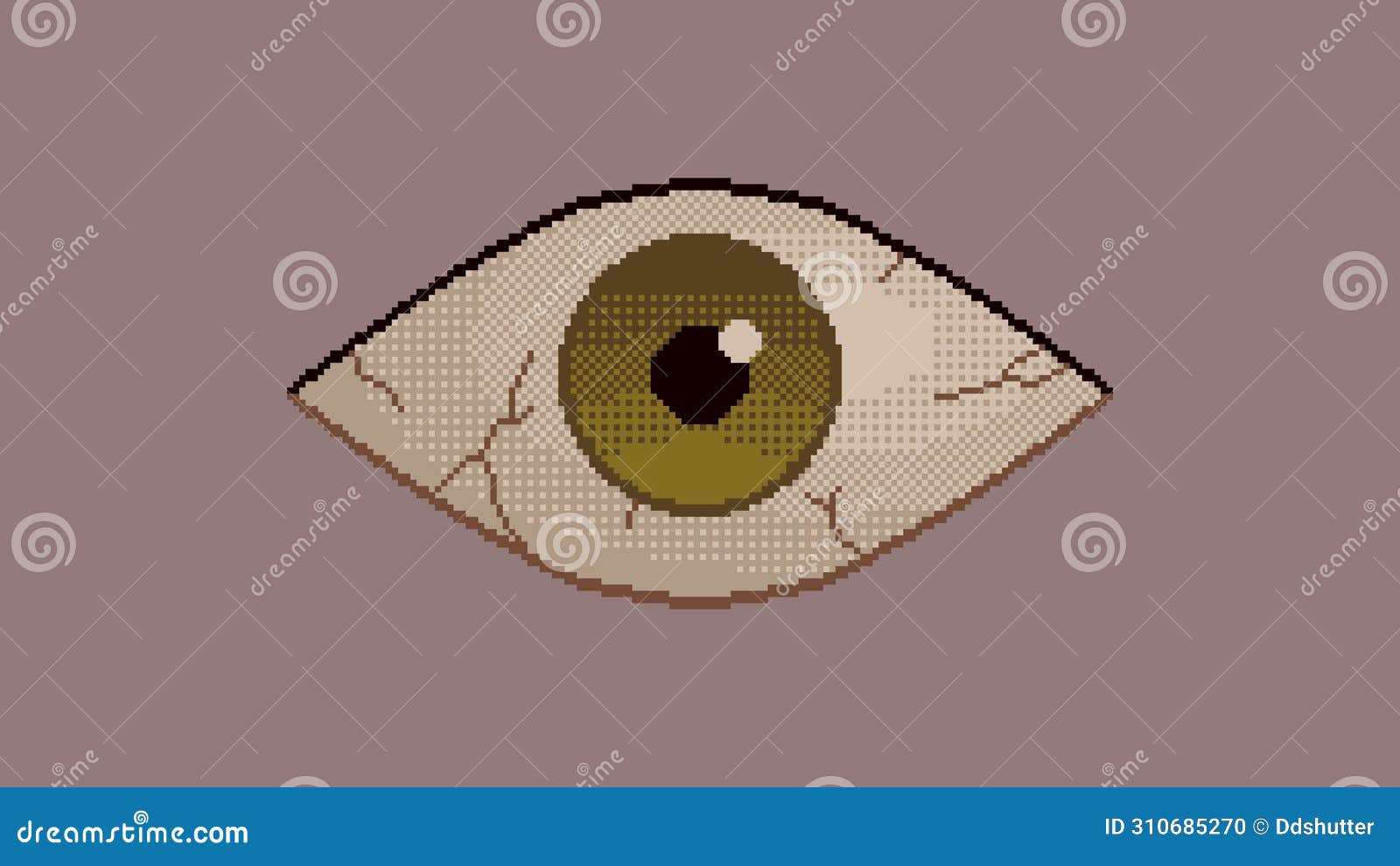 Pixel Art Eye. 8-bit Retro Video Game Style. Vector Illustration. Stock ...