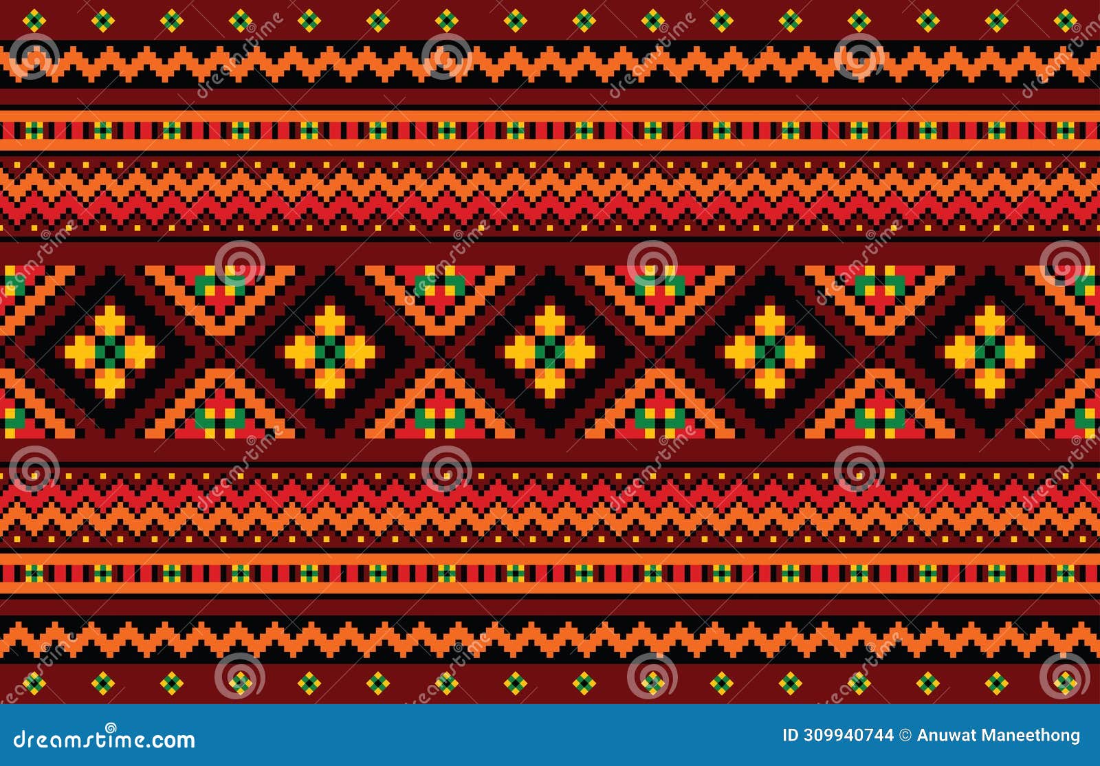 Pixel Art Fabric Pattern Vibrant Squares and Triangles in a Retro ...