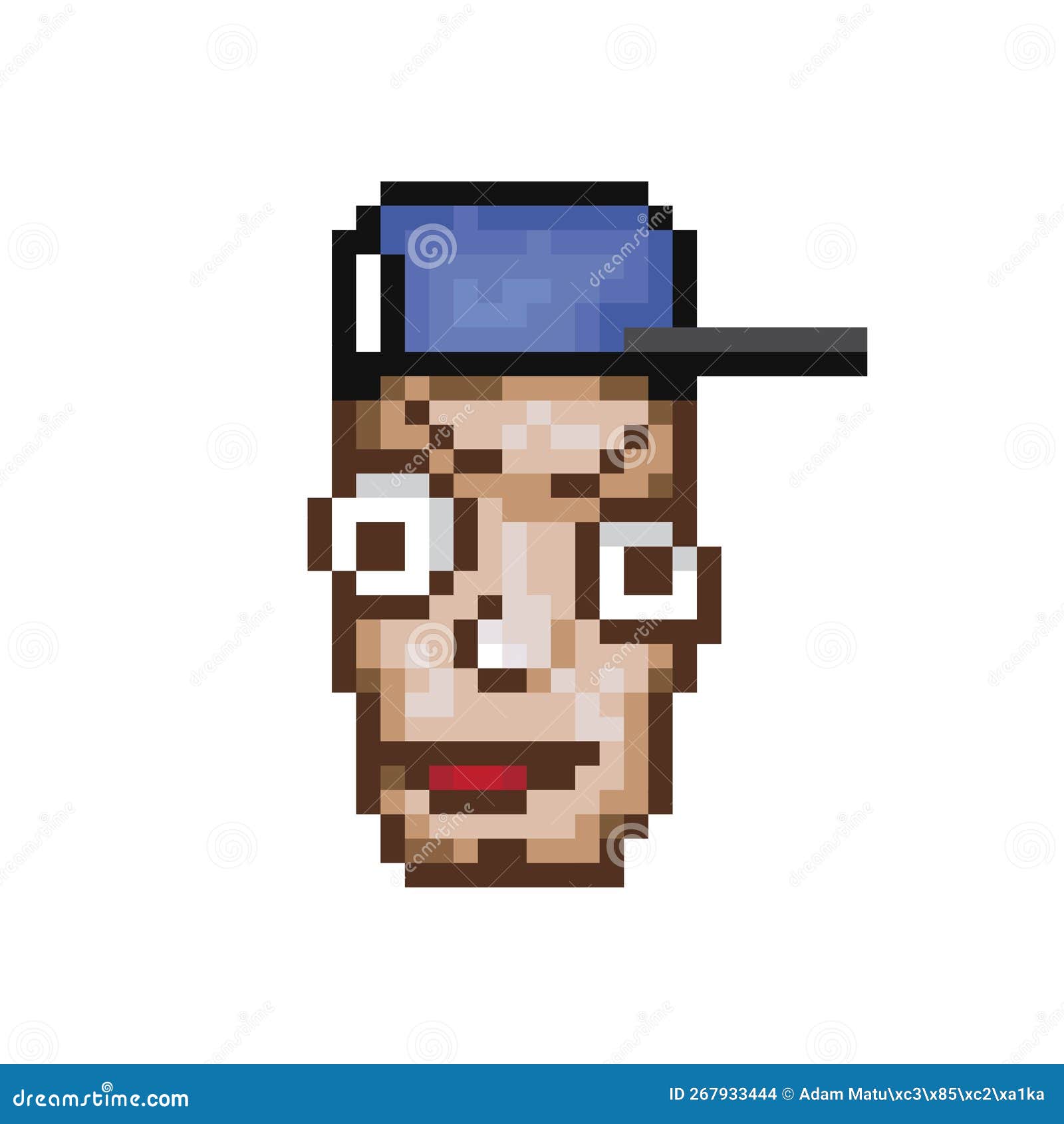 Pixel Art - Face of Man, Rapper Stock Vector - Illustration of design ...