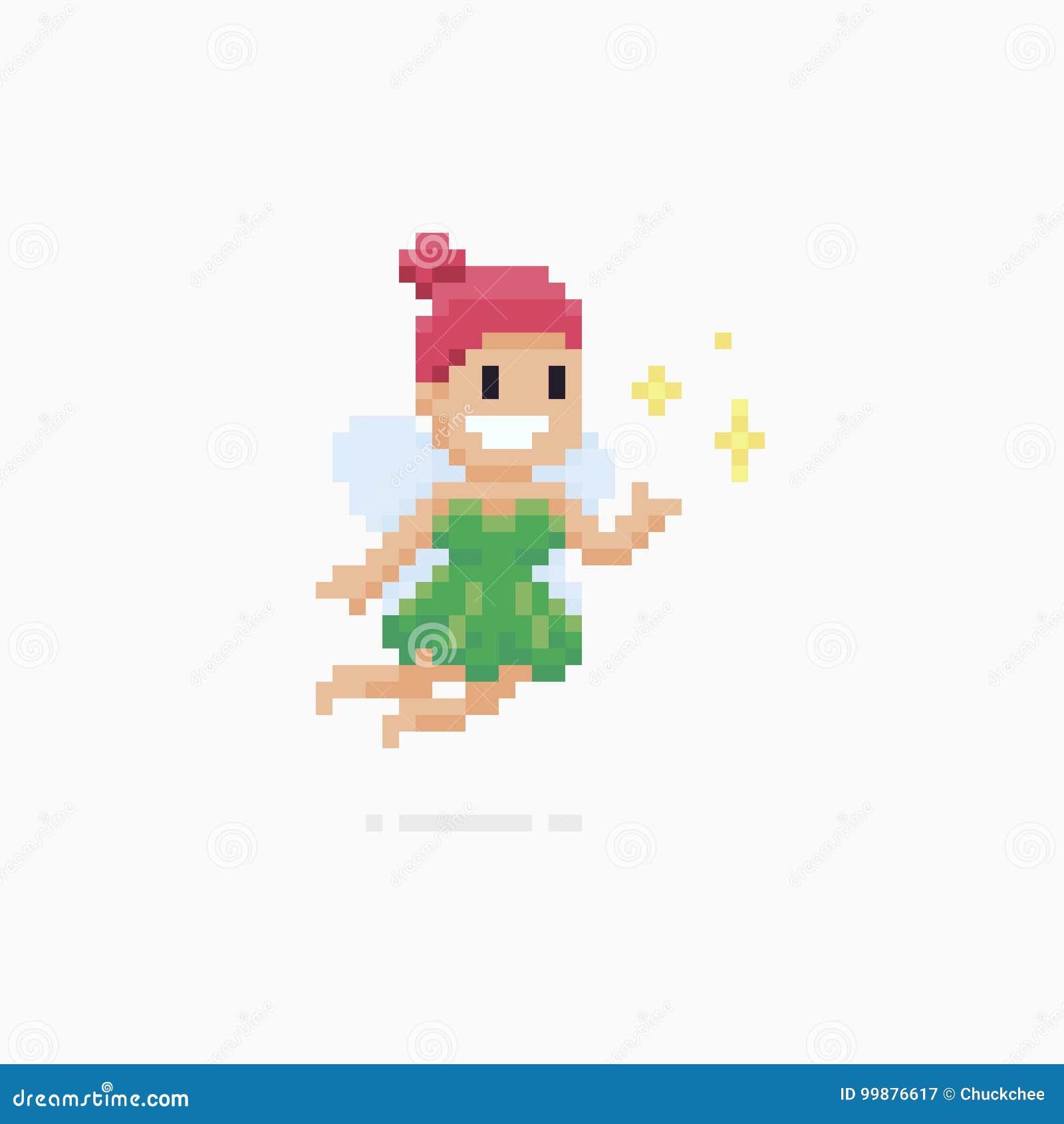 Pixel Art Fairy ilustración del vector. Ilustración de cuento - 99876617