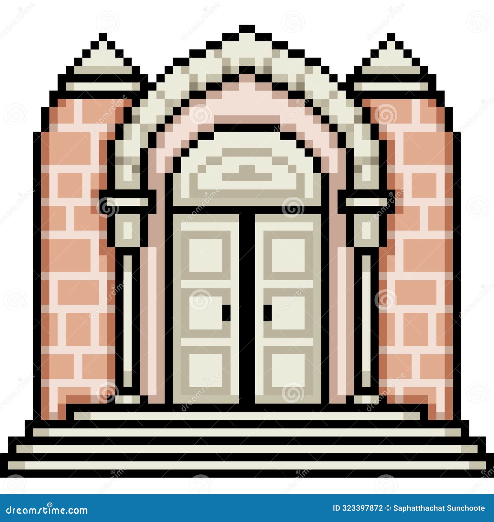 Pixel Art Fancy Mable Decoration Vector Illustration | CartoonDealer ...