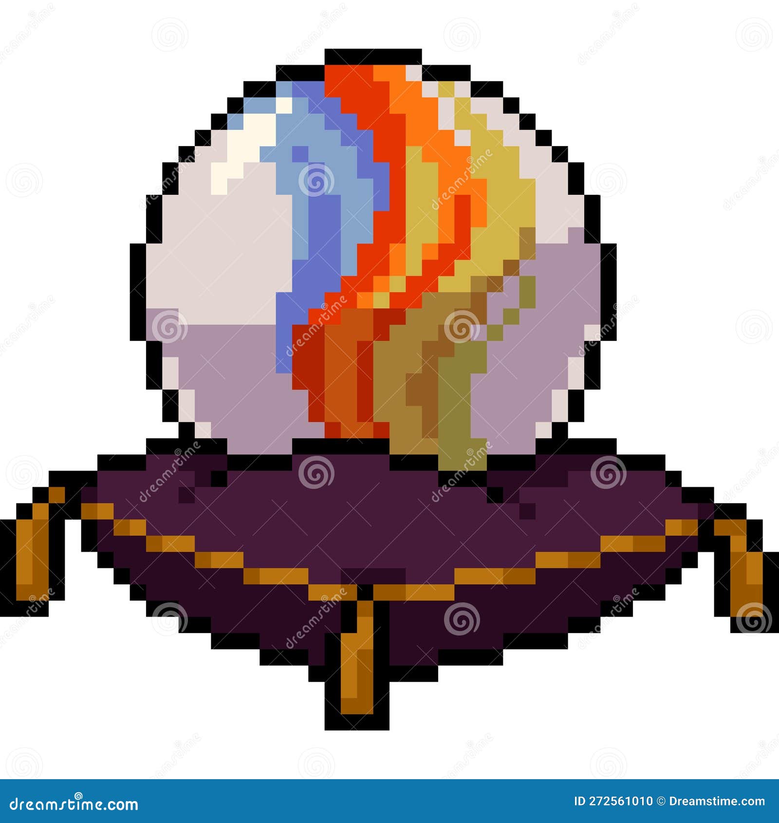 Pixel Art Fancy Mable Decoration Vector Illustration | CartoonDealer ...