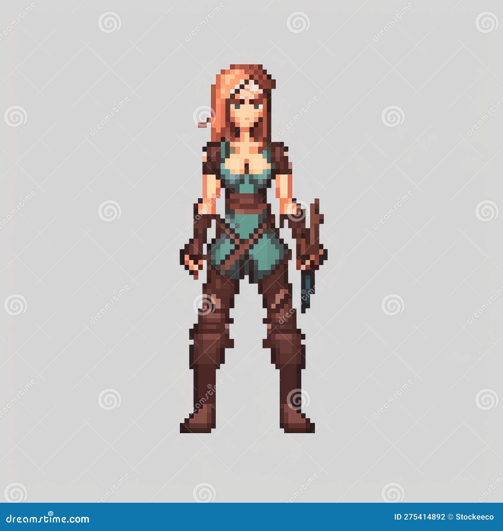 Pixel Art Fantasy Character Stock Illustration - Illustration of body ...