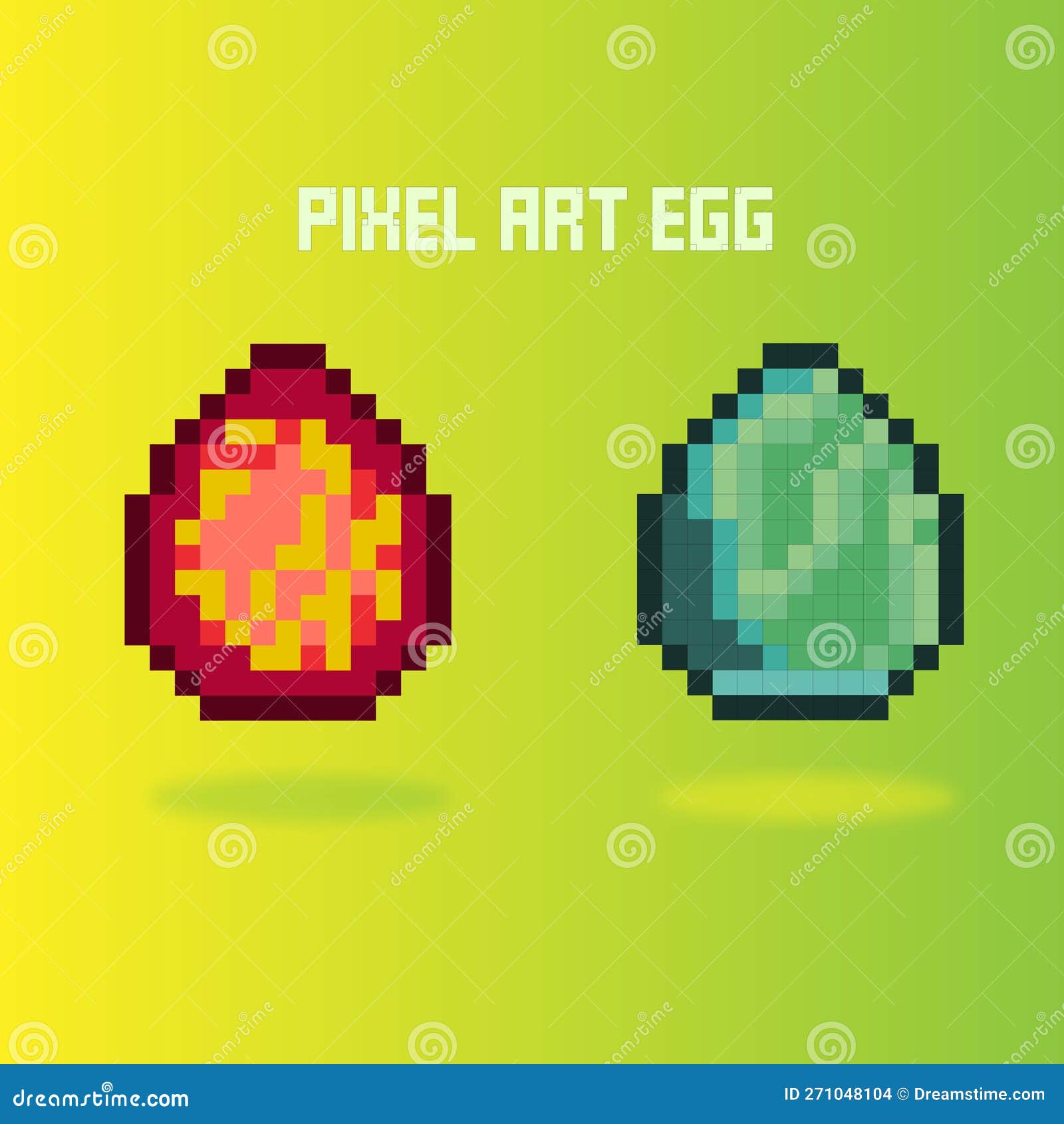 Fantasy Monster Pixel Eggs Set Magical Dragon or Dinosaur Pixel Egg 8 ...