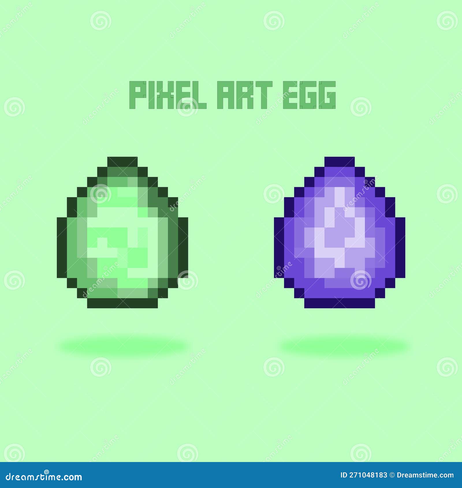 Fantasy Monster Pixel Eggs Set Magical Dragon Or Dinosaur Pixel Egg 8 ...