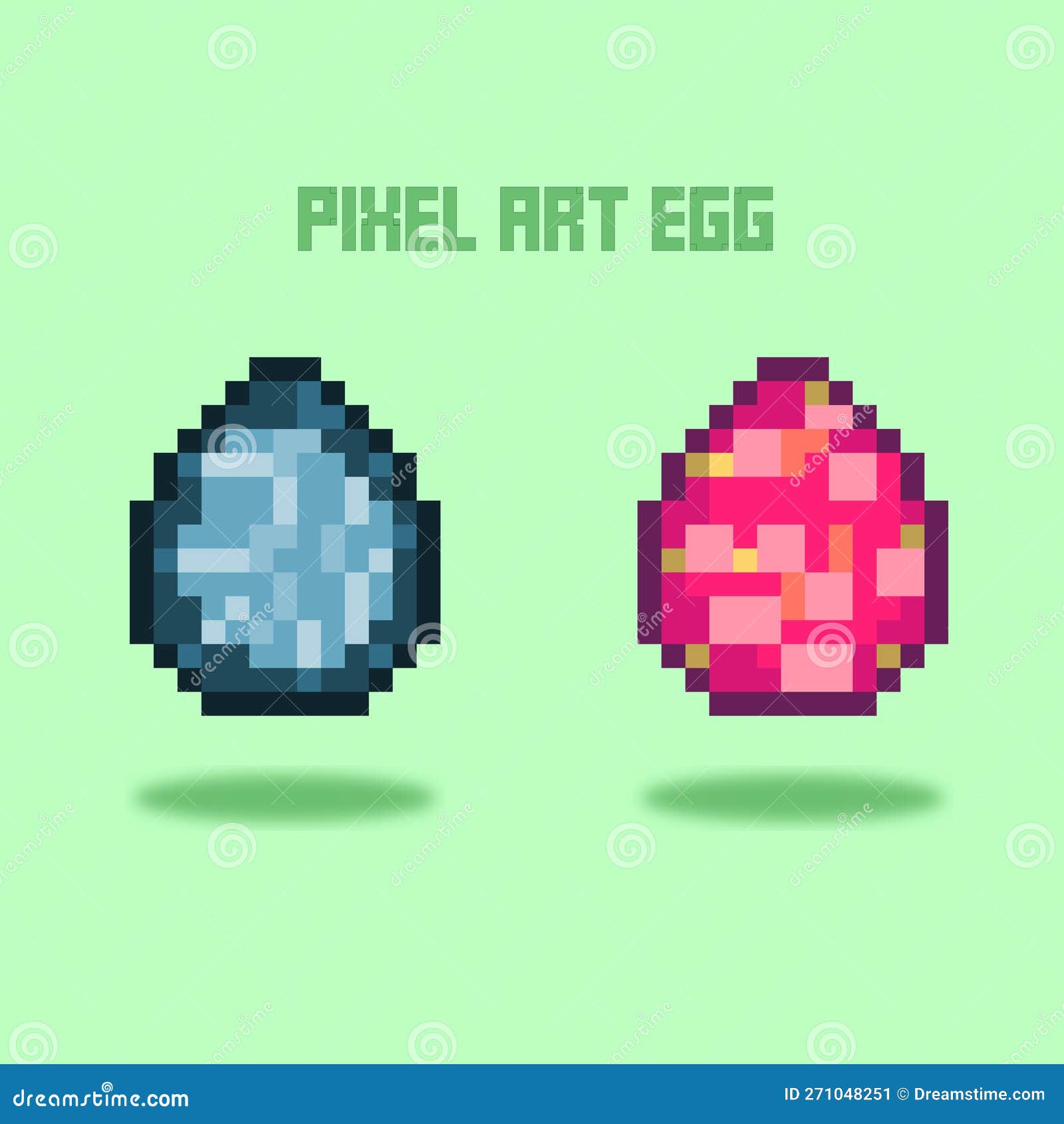 Fantasy Monster Pixel Eggs Set Magical Dragon or Dinosaur Pixel Egg 8 ...