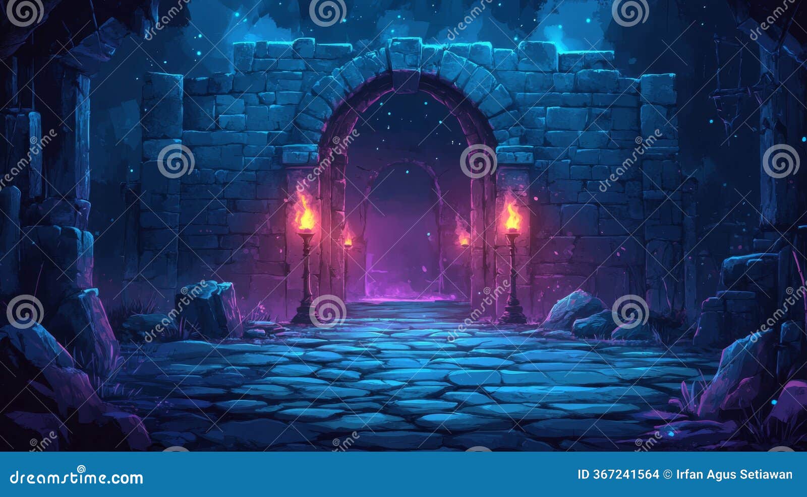 Fantasy Stone Arch - Abstract Digital Art Stock Photography | CartoonDealer.com #254683004