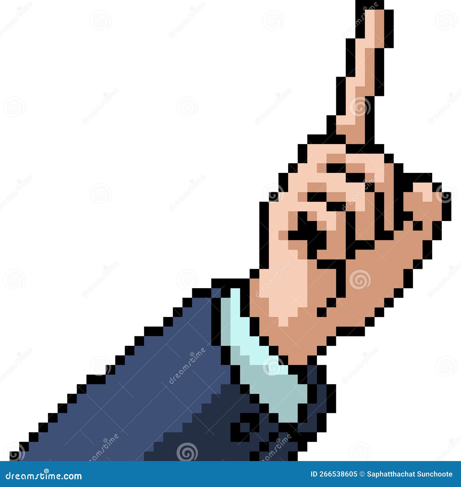 8-bit Pixel Of Finger Heart Image. Korean Love Sign Vector Illustration ...