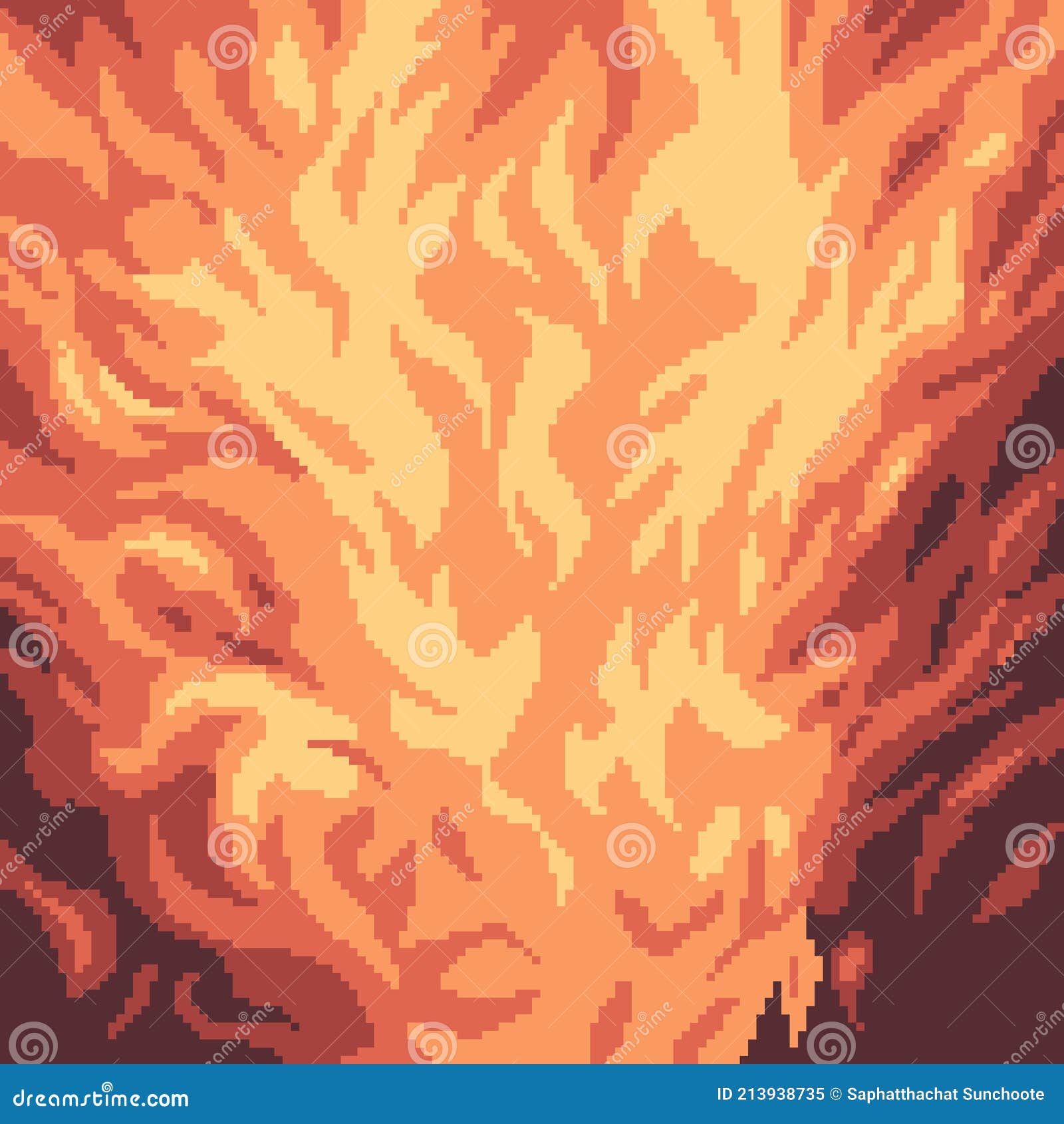 Pixel Art of Fire Abstract Background Stock Vector - Illustration of ...