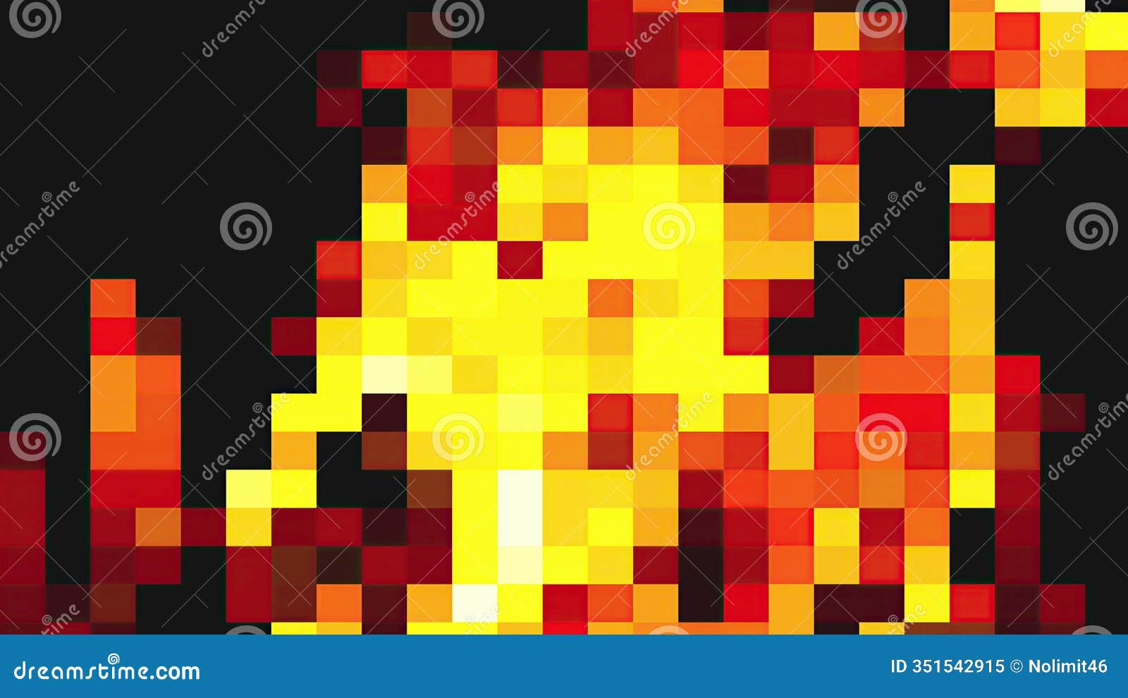 Pixel art fire stock illustration. Illustration of graphic - 351542915
