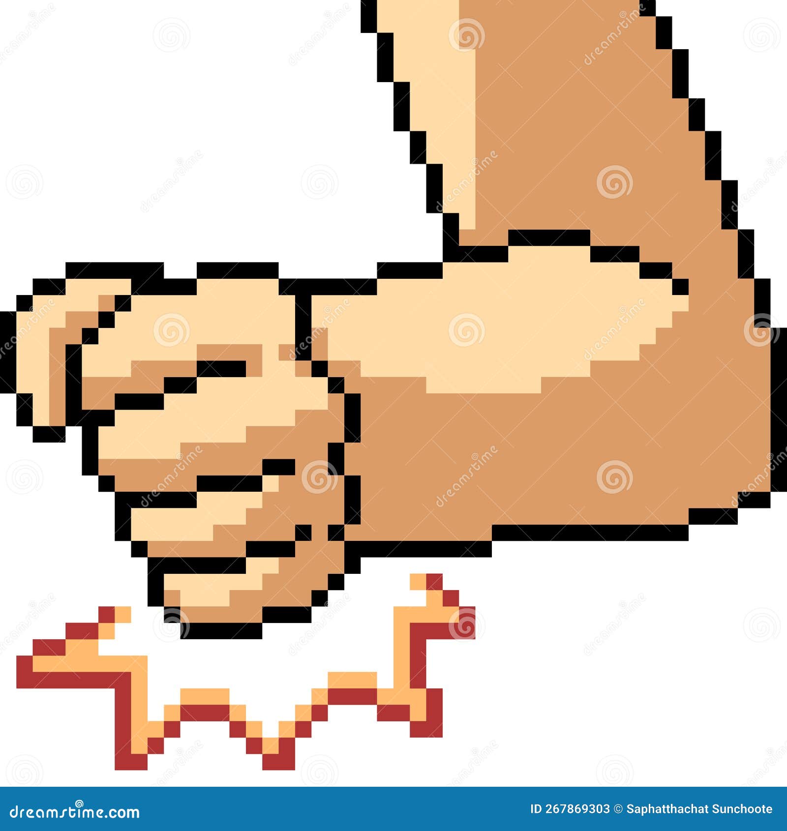 Pixel art fist hand impact stock vector. Illustration of pixel - 267869303