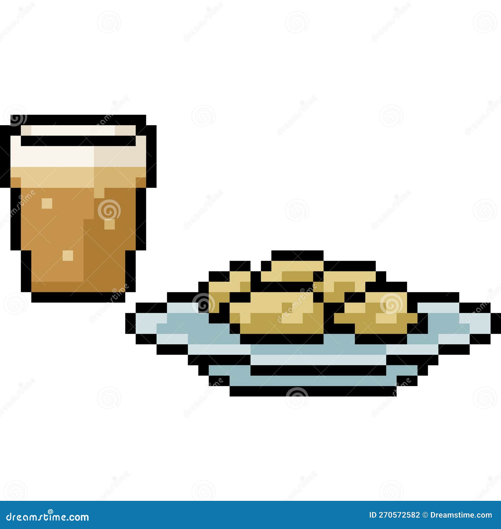 Pixel art food snack meal stock vector. Illustration of delicious ...